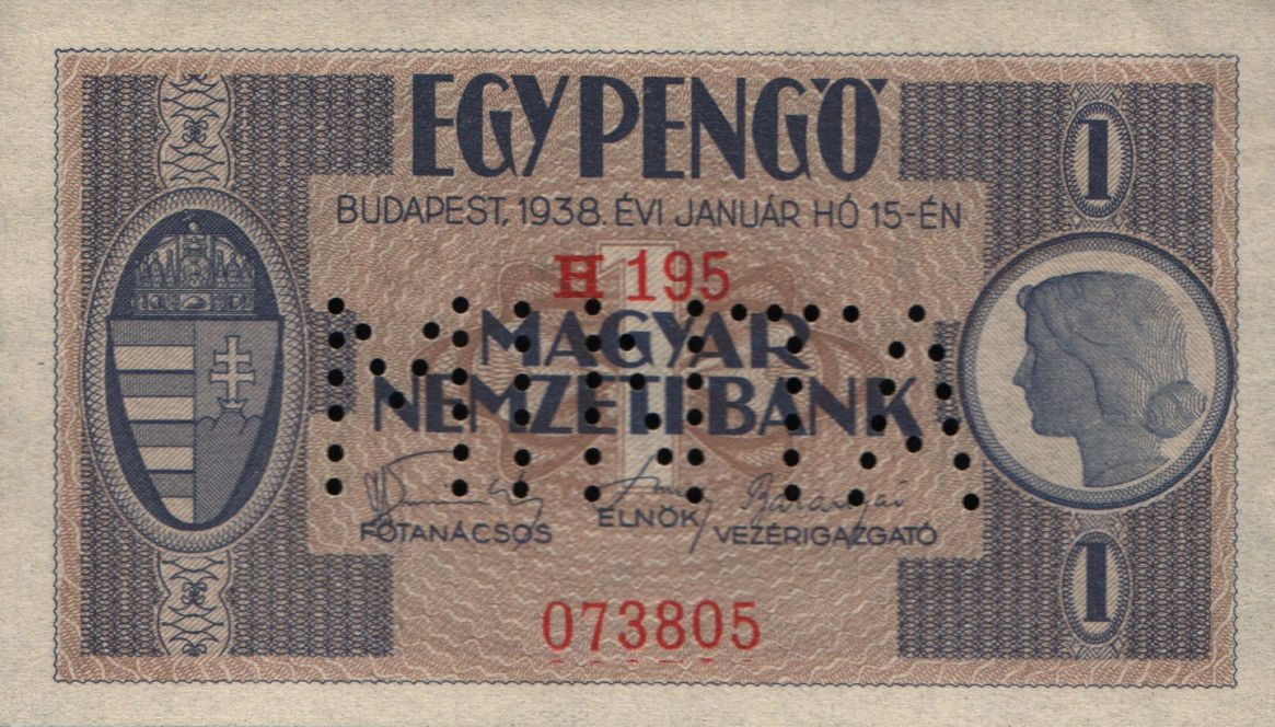 Forgalmi (nem nullás) számozású és számozatlan pengő bankjegyek MINTA ...