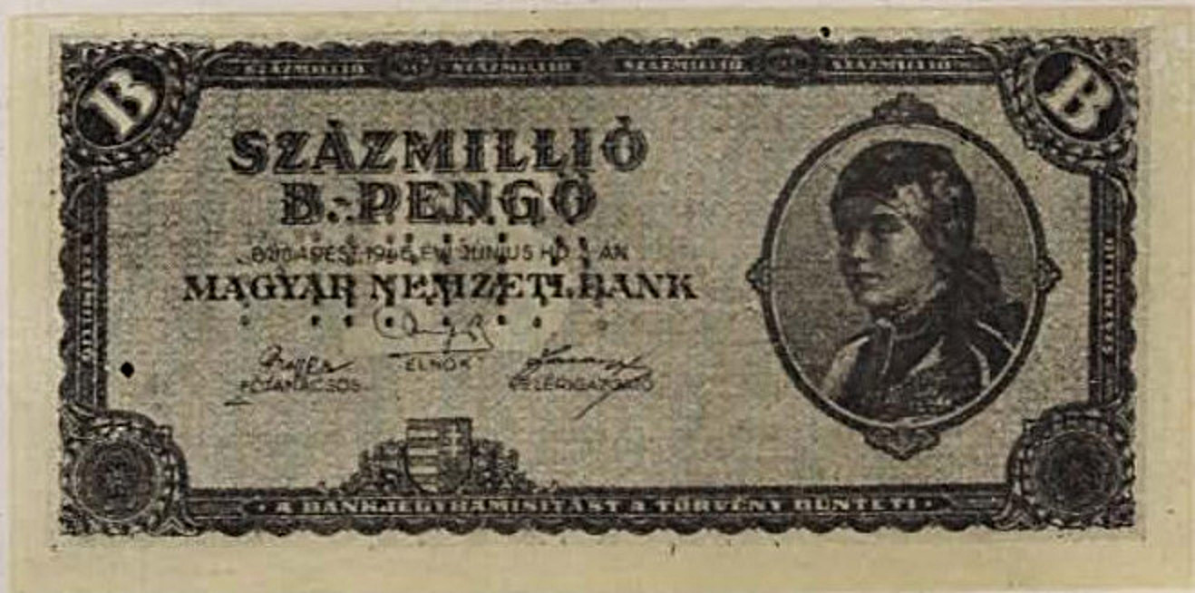 Forgalmi (nem nullás) számozású és számozatlan pengő bankjegyek MINTA ...